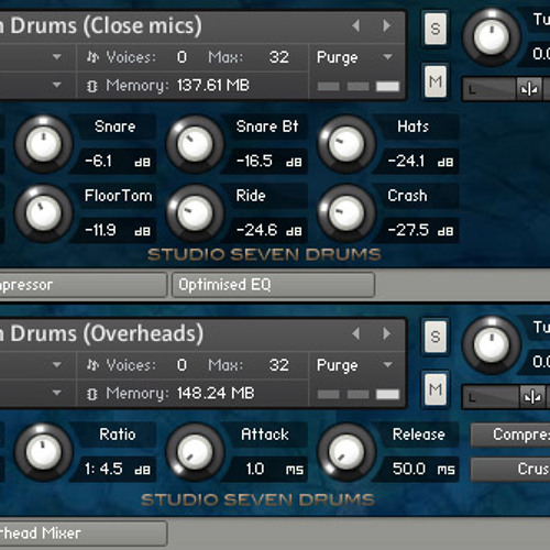 Stream Studio Seven Drums - Drum Library for KONTAKT (demo) by Sound ...