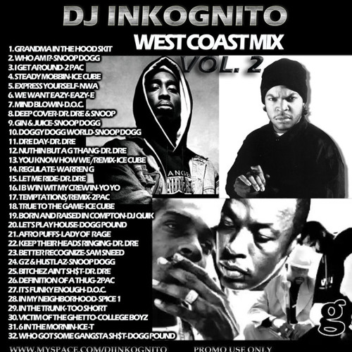 Stream West Coast Mix 2 by DJ Inkognito | Listen online for free on ...
