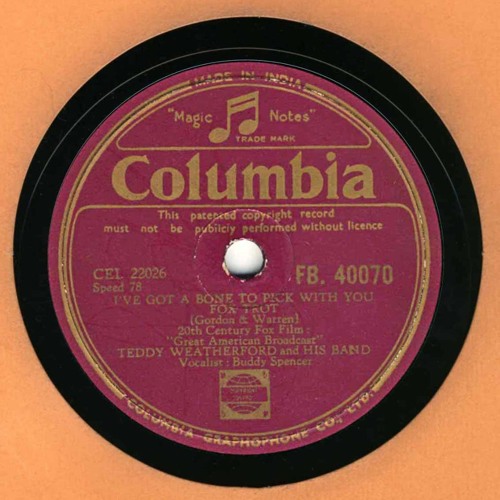 Stream I've Got a Bone to Pick with You by TEDDY WEATHERFORD AND HIS ...