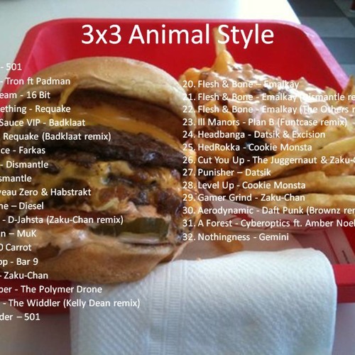 3x3 Animal Style 3x3 Animal Style, Raw Onions, No Lettuce 🤤