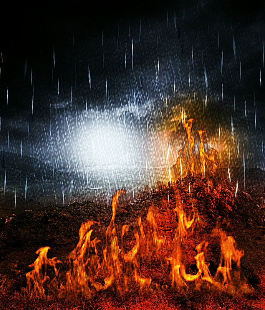 Fire in the rain (With images) | Rain pictures, Light my fire, Rain