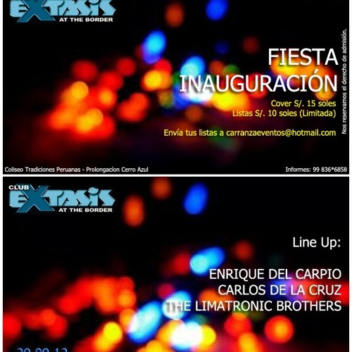 Stream Carlos De La Cruz @ Extasis Club - Opening Party - Pisco - Ica ...