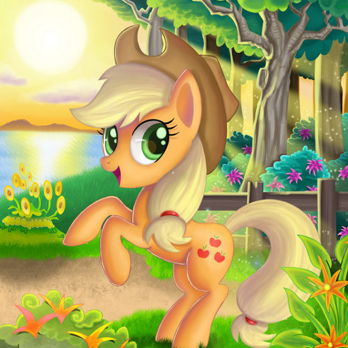 Applejack Excited