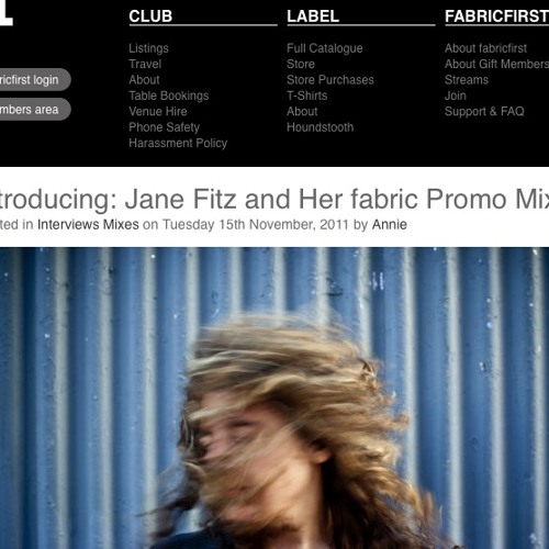 Stream Jane Fitz Fabric mix - 30/10/11 by Jane Fitz | Listen online for ...