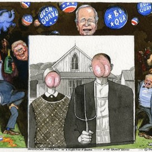 Stream British Cartoonist Steve Bell on his Cartoon of President George ...