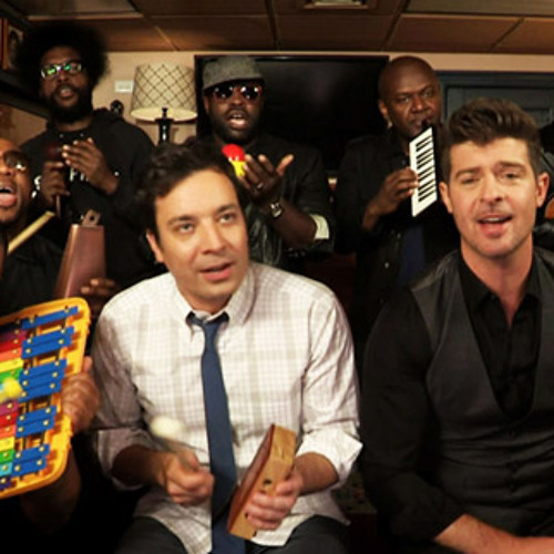 Stream Jimmy Fallon, Robin Thicke & The Roots play "Blurred Lines" on ...