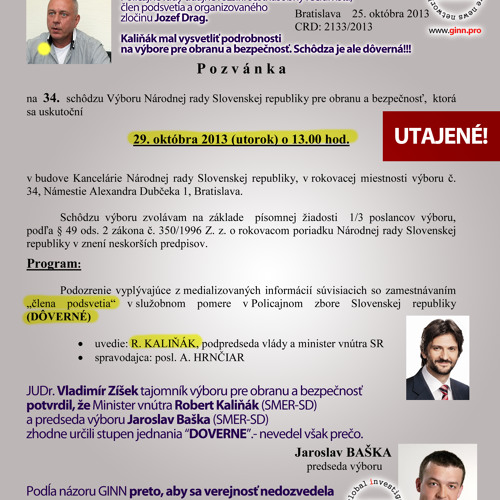 Stream Schôdza, kde Kaliňák vysvetlí okolnosti okolo Jozefa Draga je ...