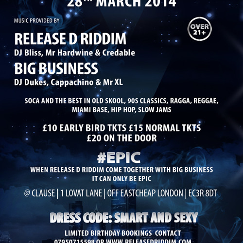 Stream Epic - March 28th @Clause by Release D Riddim | Listen online for free on SoundCloud