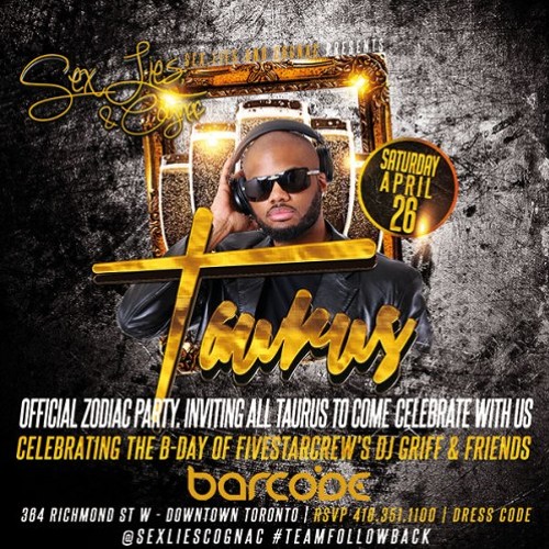Stream Dj Griff Taurus Bash @ Barcode Nightclub Toronto Apr 26th 2014 ...