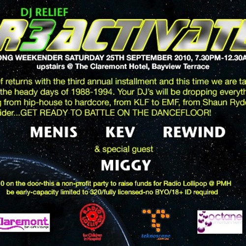 Stream Rewind @ Reactivate (DJR3) - early nineties old skool club/rave ...