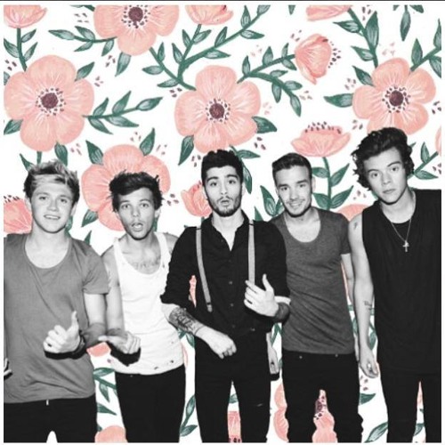 One Direction Logo Tumblr Floral