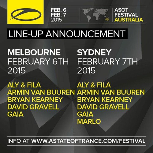 Stream Line-Up Announcement ASOT Festival 700 Australia! by David ...
