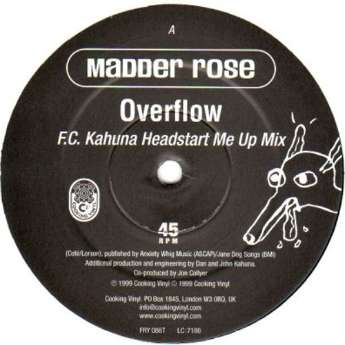 Stream Overflow (FC Kahuna Headstart Me Up Mix) - 1999 by FC/Kahuna ...