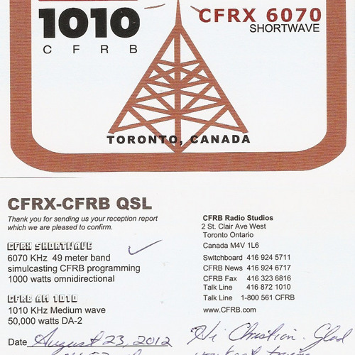 Stream CFRX, Toronto by klaustro 71 | Listen online for free on SoundCloud