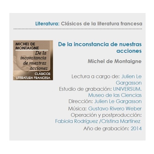 Listen to music albums featuring De la inconstancia de nuestras ...