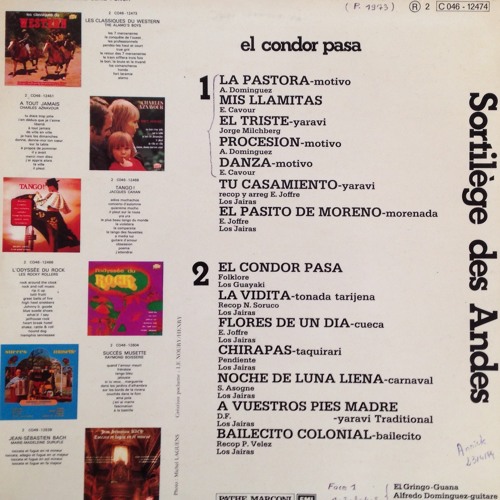 Stream Sortilège Des Andes - El Condor Pasa (face A) by Vega2000 ...