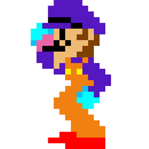 Waluigi 8 Bit Style