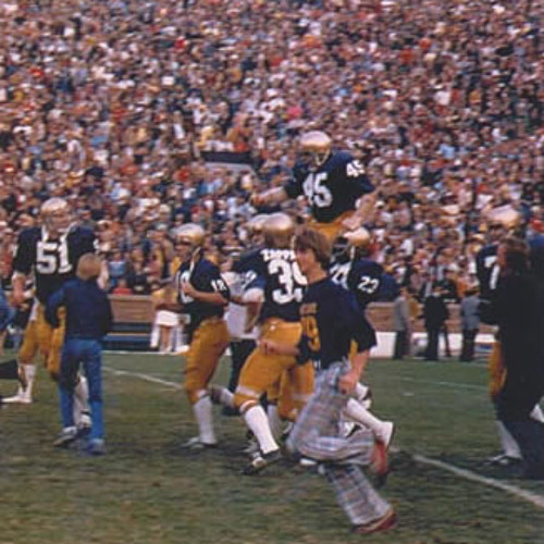 Rudy Ruettiger Carried Off The Field