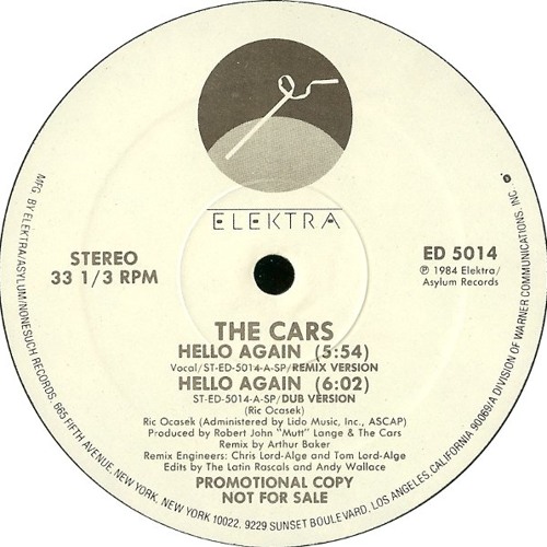 Stream The Cars - Hello Again (Funkafilia's Edited Dub)/ EDIT EXTREME RATE ⭑⭑⭑⭑⭑ by Funkafilia ...
