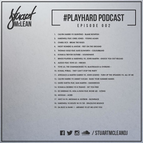 Stream #PLAYHARD PODCAST 002 by Dj Stuart McLean | Listen online for ...