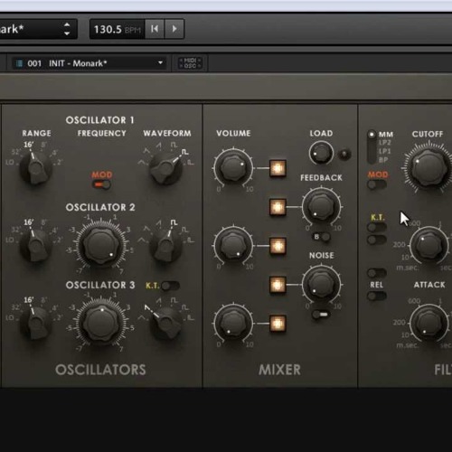 Stream Free 100 presets for NI Monark by Aiyn Zahev | Listen online for ...