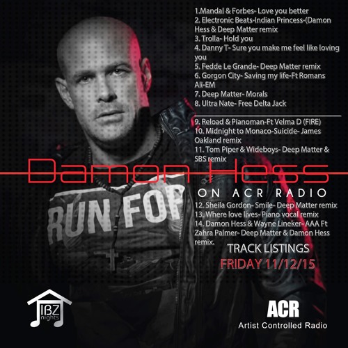 Stream In the mix- on ACR Radio, Podcast Friday 11/12/15 by DAMON HESS ...