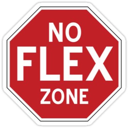 No Flex Zone Sign