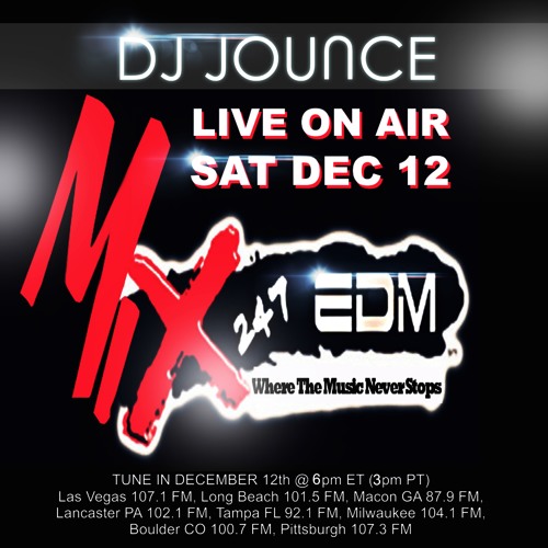 Stream Live on Air - Mix 247 EDM Radio Show - Las Vegas 107.1 FM by DJ ...