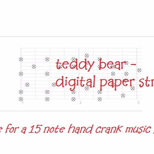Stream Teddy Bear, Teddy Bear - music box sample. Digital paper strip ...