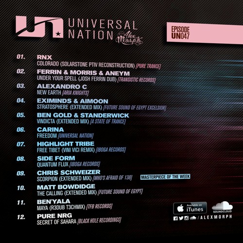 Stream Universal Nation 047 by Alex M.O.R.P.H. | Listen online for free ...