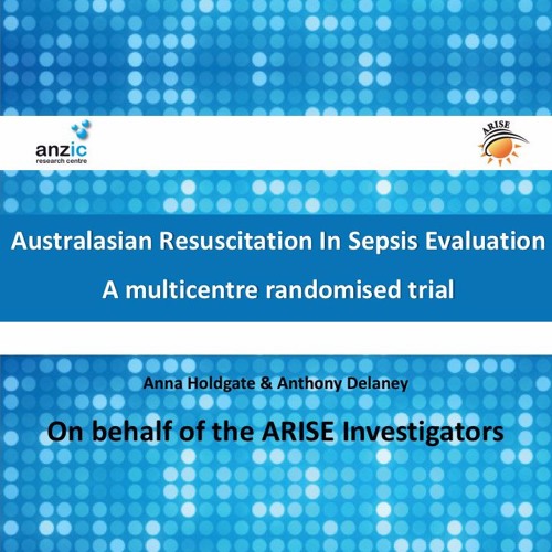 Stream 2014 ASM: Resuscitation In Sepsis Evaluation — A/Prof Anna ...