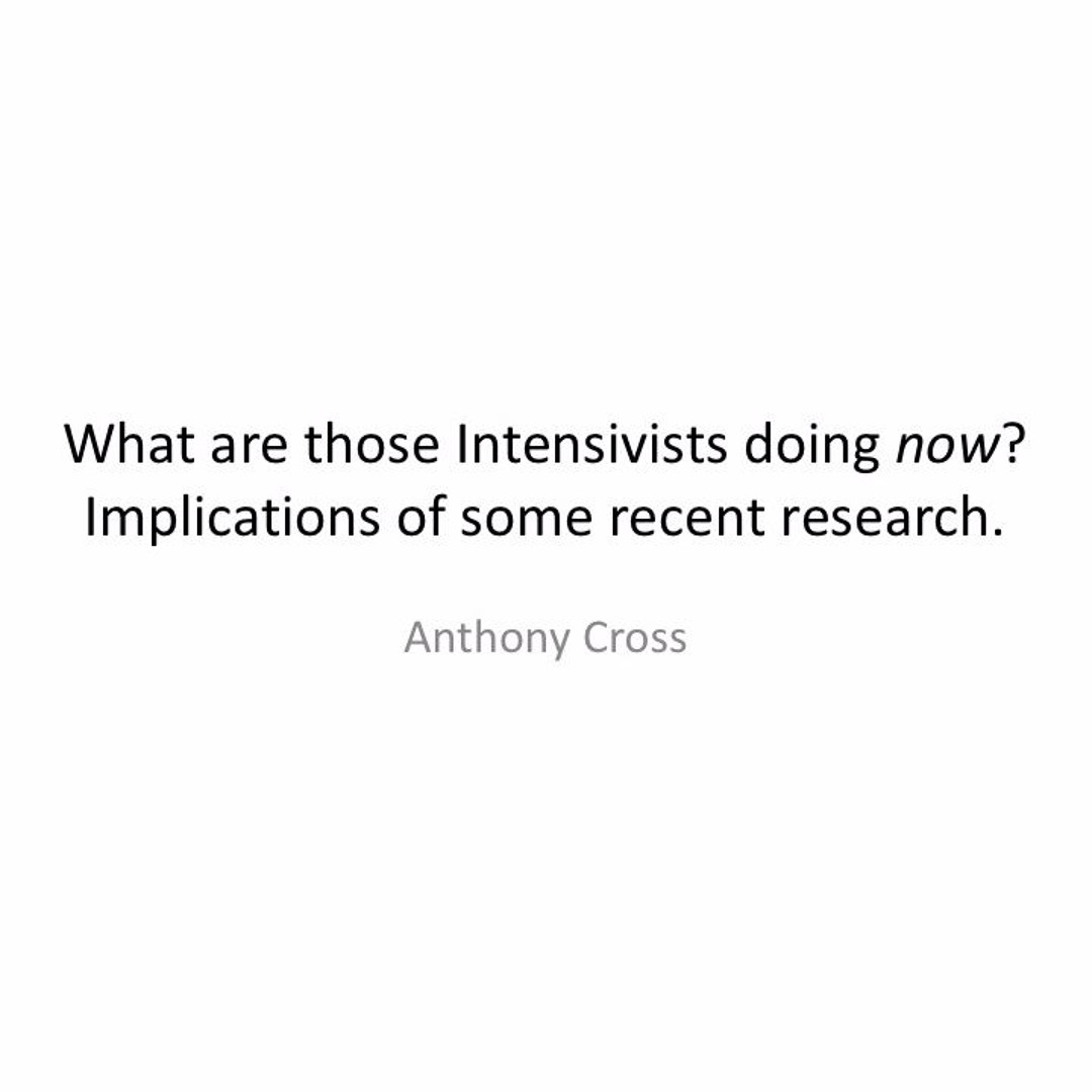 Stream 2014 ASM: What are those Intensivists doing now? — Dr Anthony ...