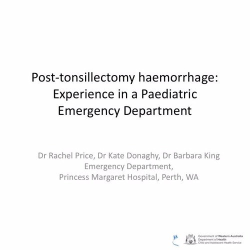 Stream 2014 ASM: Post-tonsillectomy haemorrhage — Dr Kate Donaghy by ...