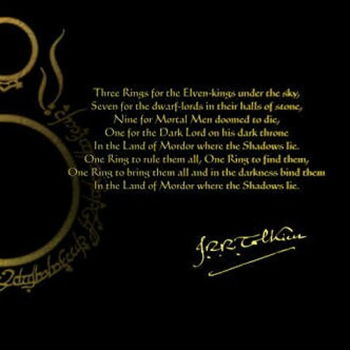 Stream The lord of the rings poem (what it says on the ring, read by me ...