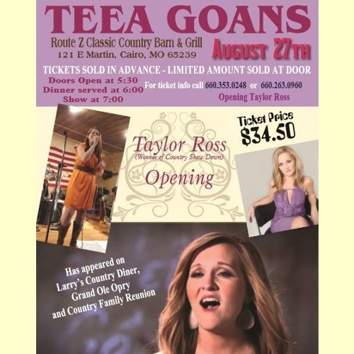 Stream 2016 - 08 - 22 The RDCS With Teea Goans by Real Deal Country ...