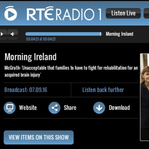 Stream Morning Ireland #1 on NeuroRehab and Shane Grogan by Reinhard ...