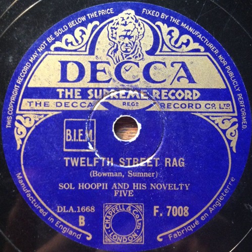 Stream 12th Street Rag - Sol Hoopii's Trio (1927) by Select Tunage ...