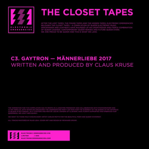 Stream C3 Gaytron - Männerliebe 2017 / The Closet Tapes / EE016 by ...