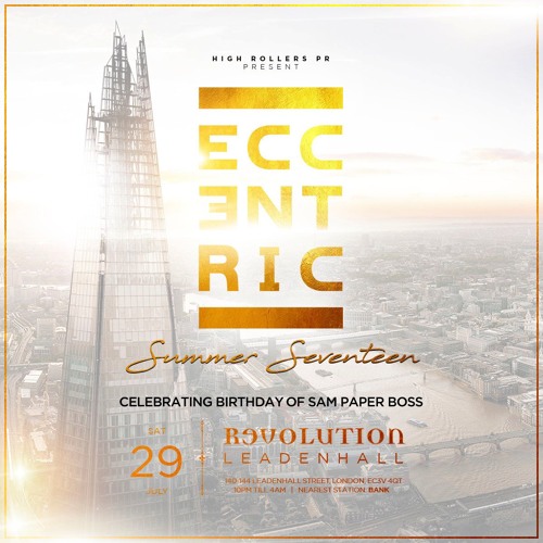 Stream Eccentric Summer Seventeen - Sat 29th July @ Revolution ...