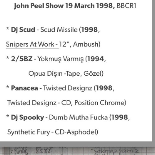 Stream John Peel Show 19 March 1998 ( .. Dj Scud, 2/5BZ, Panacea, Dj ...