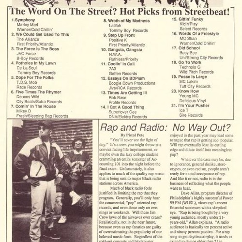 Stream Source Magazine Fat Tape Oct - Nov. 1988 by Brandan E. aka DJ E ...