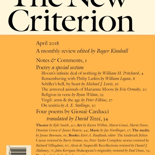 Stream Roger Kimball introduces the April issue of The New Criterion by ...