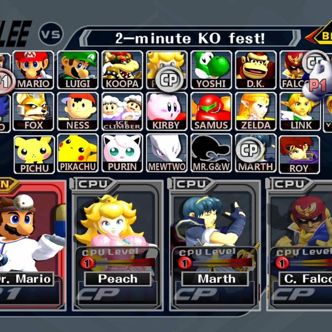 Stream FT: Super Smash Bros. Melee - Character Select [2A03] by RRThiel ...