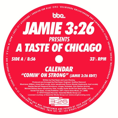 Stream Calendar - Comin' On Strong (Jamie 3:26 Edit) by BBE Music ...