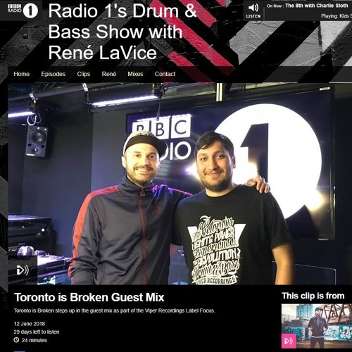 Stream BBC Radio1 Guest Mix For Rene La Vice (11-06-18) by Toronto Is ...