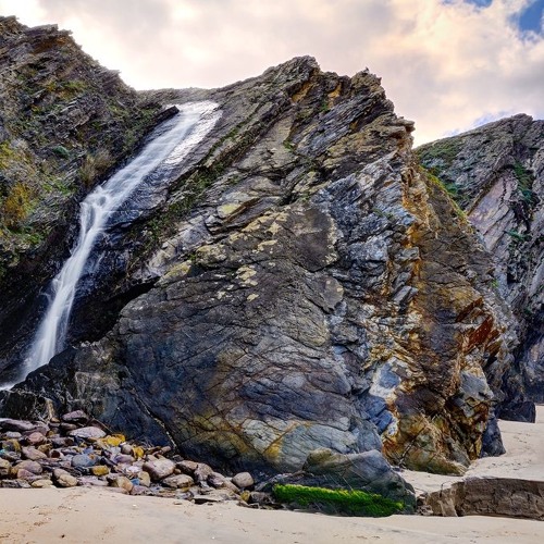 Stream Waterfall Into The Sea - Southwest Alentejo and Vicentine Coast ...
