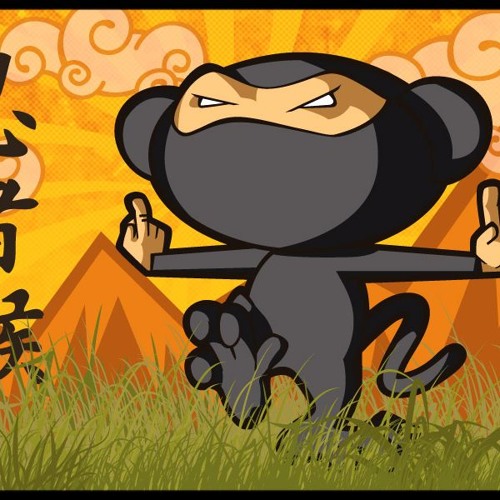 Cartoon Ninja Monkey