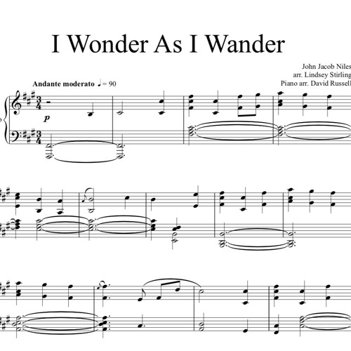 Stream I Wonder As I Wander Piano Solo by Lindsey Stirling Piano Solos | Listen online for free ...