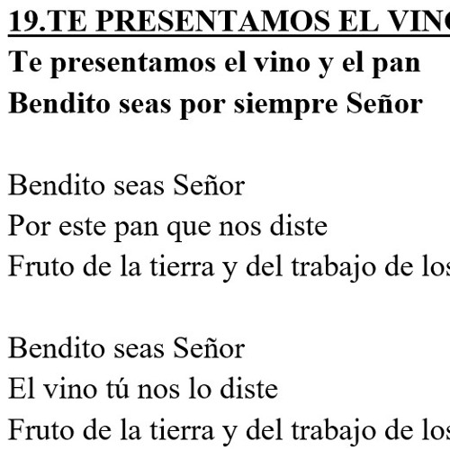 Stream Te presentamos el vino y el pan.m4a by Robinson Ríos | Listen ... Stream Te presentamos el vino y el pan.m4a by Robinson Ríos | Listen ...