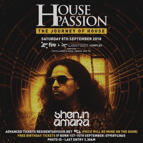 Stream Shenin Amara LIVE SET @ #HousePassion 15th Sep 2018 @ Fire ...